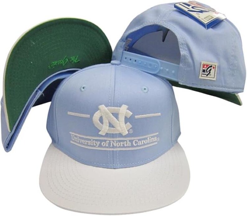 Vintage North Carolina Tar Heels Classic Split Bar Adjustable Snapback ...
