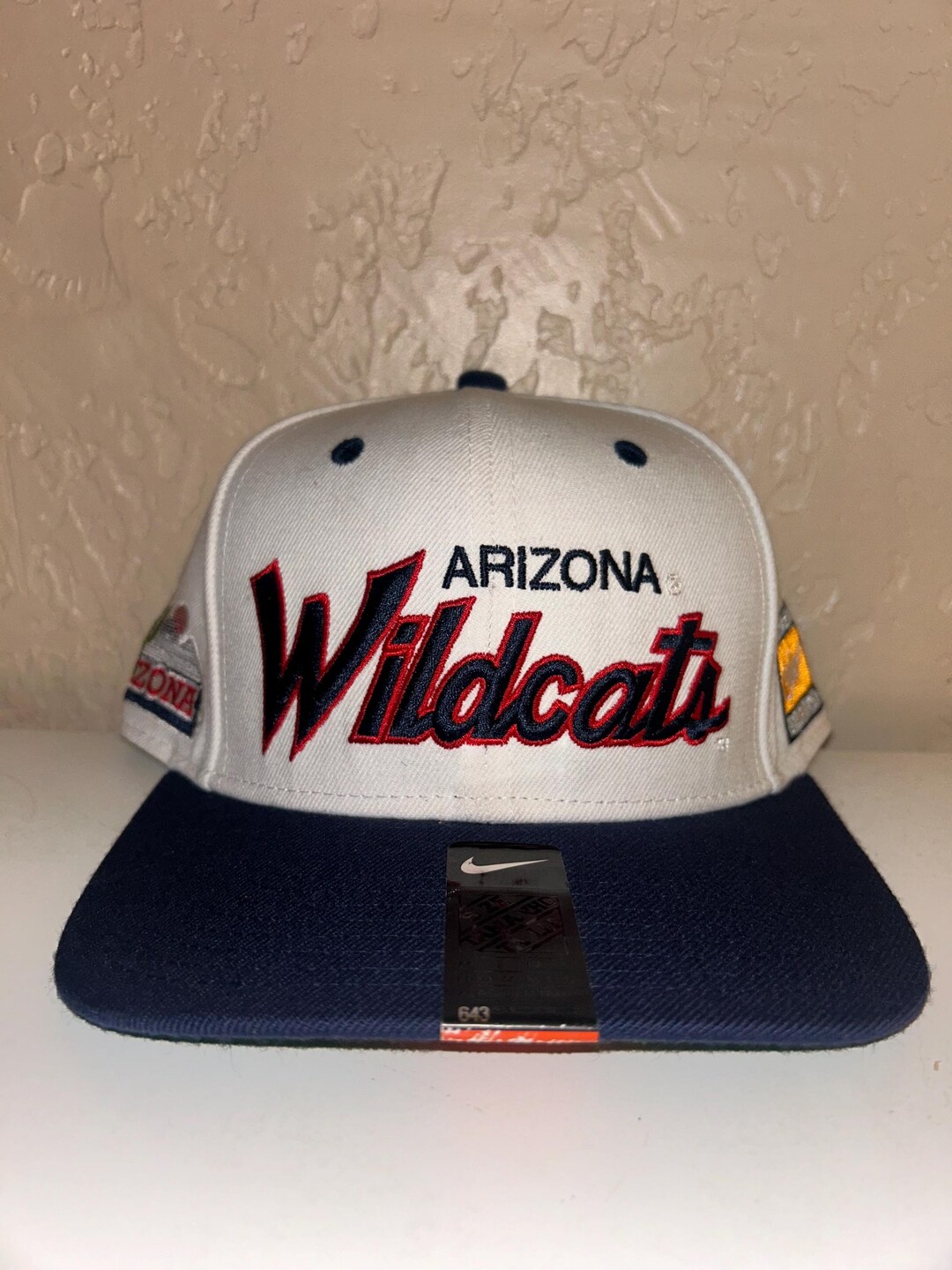 Nike Vintage Two Toned Script Arizona Wildcats White/navy Snapback Hat ...
