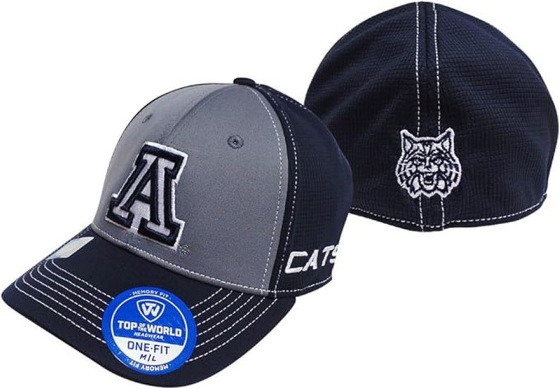 Top of the World Arizona Wildcats Two-tone Dynamic Memory Fit Flex Fit ...