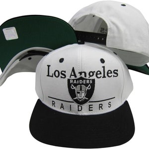 Vintage Los Angeles Raiders A-line White/black Arch Snapback Hat / Cap ...