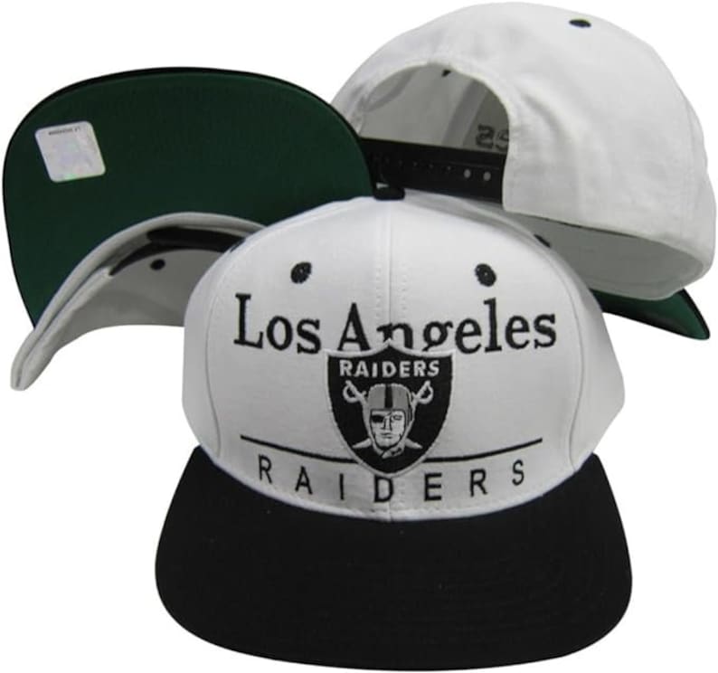 Vintage Los Angeles Raiders A-line White/black Arch Snapback Hat / Cap ...
