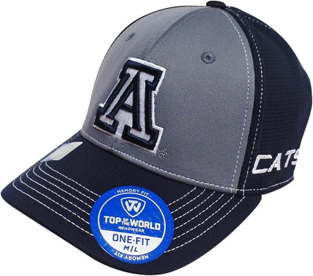Top of the World Arizona Wildcats Two-tone Dynamic Memory Fit Flex Fit ...