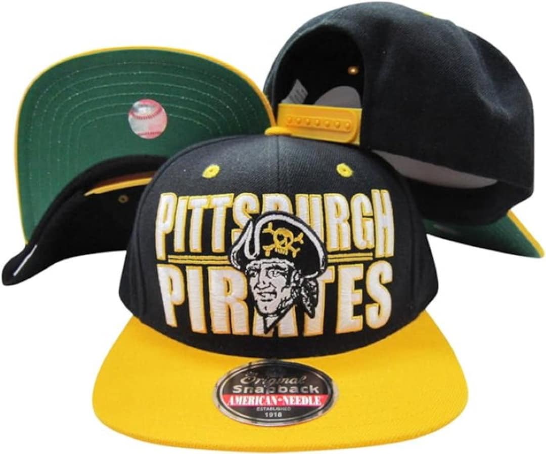 Vintage American Needle Pittsburgh Pirates MLB Block Snapback Cap / Hat ...
