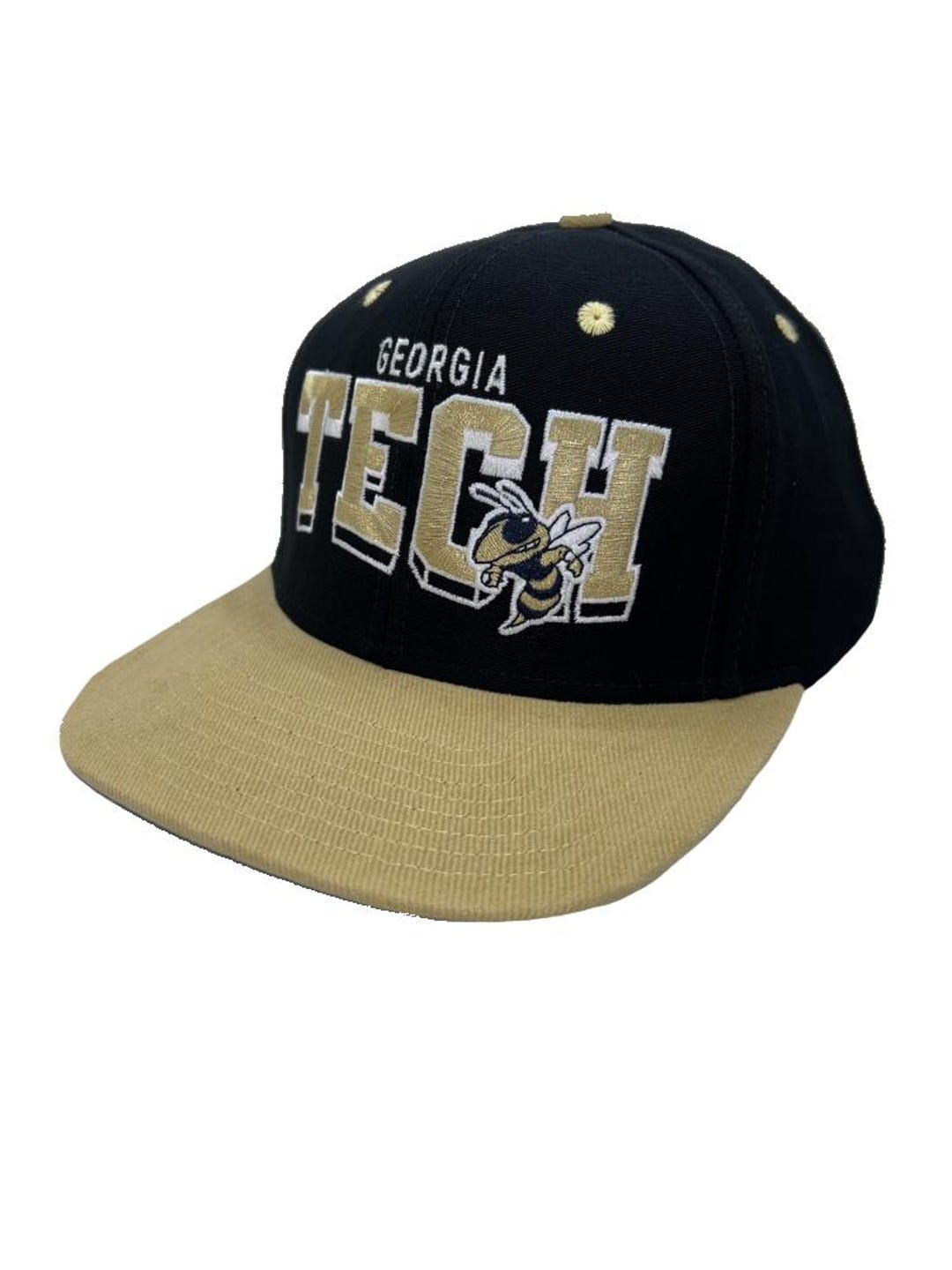 Vintage Georgia Tech Yellow Jackets Adjustable Wave Snapback Hat/cap ...