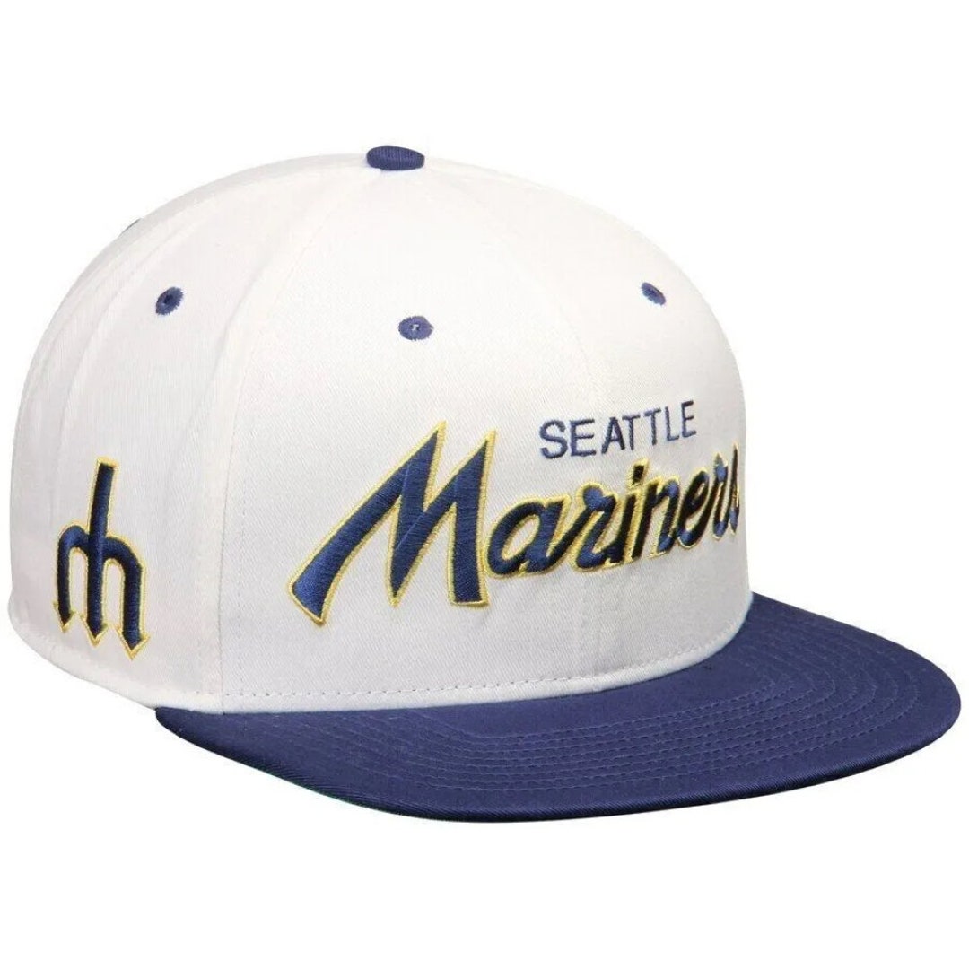 Nike Vintage Two Tone Script Seattle Mariners 1990s Adjustable Snapback ...