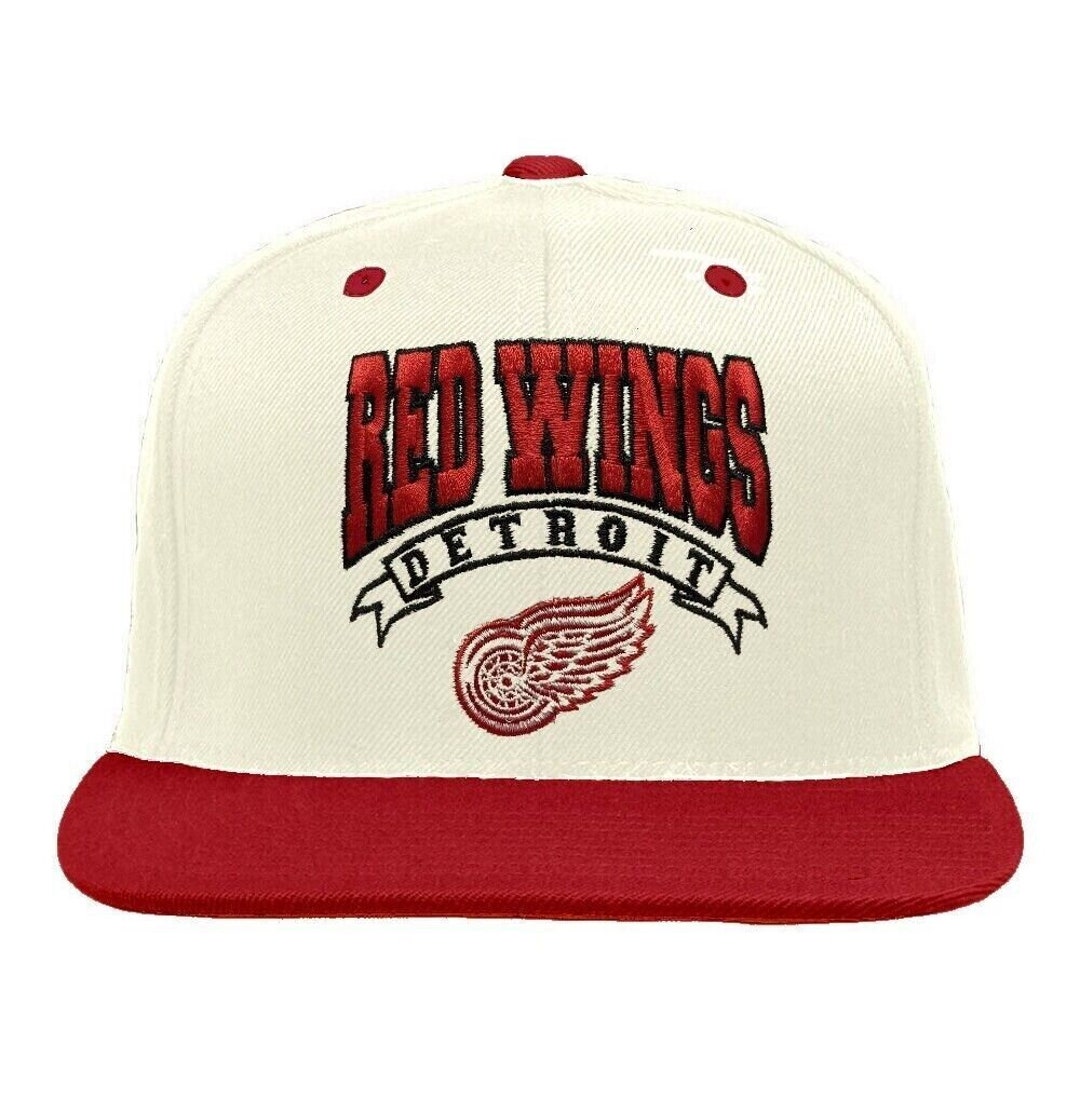 Vintage Detroit Red Wings White/red Arch 1990s Snapback Hat / Cap - NWT ...