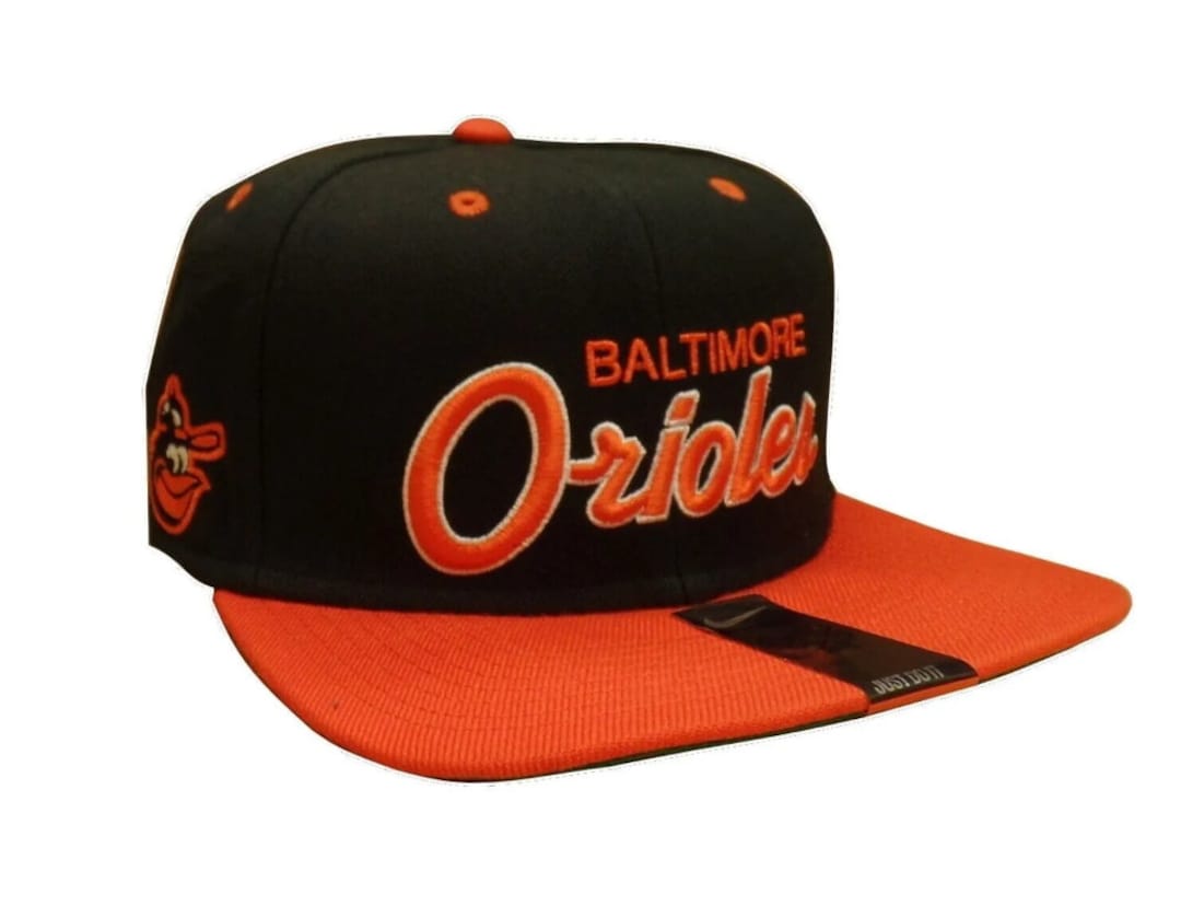 Nike Vintage Two Tone Script Baltimore Orioles 1990s Adjustable ...