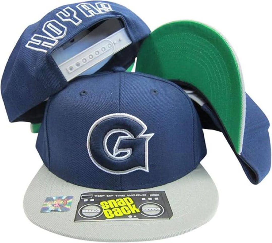 Vintage Georgetown Hoyas Navy / Grey Adjustable Snapback Hat/cap - NWT ...