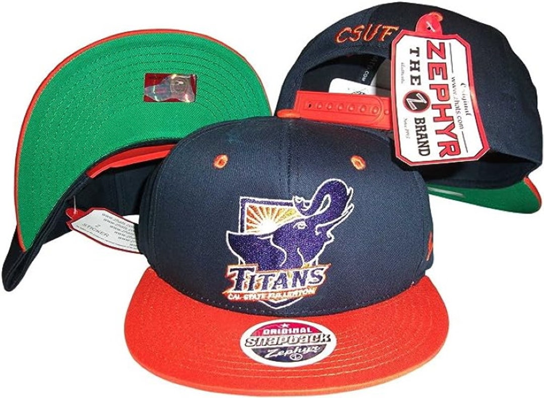 Vintage Cal State Fullerton Titans Blue/orange Two Tone Adjustable ...