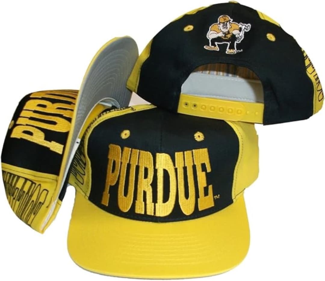 Vintage Purdue Boilermakers 1990s Deadstock Two Tone Adjustable ...