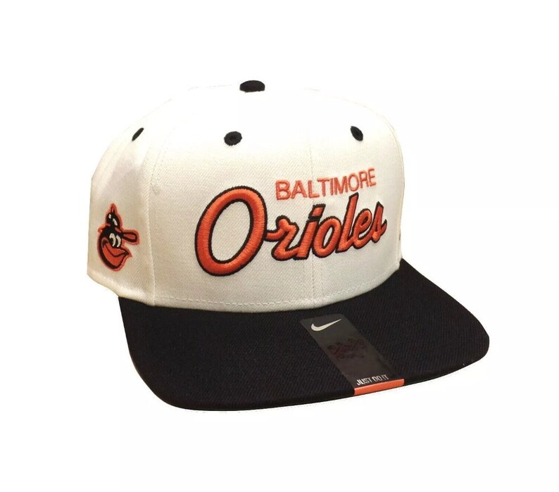 Nike Vintage Two Tone Script Baltimore Orioles 1990s Adjustable ...