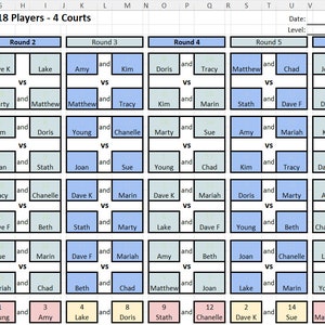 Round Robin Excel - Etsy
