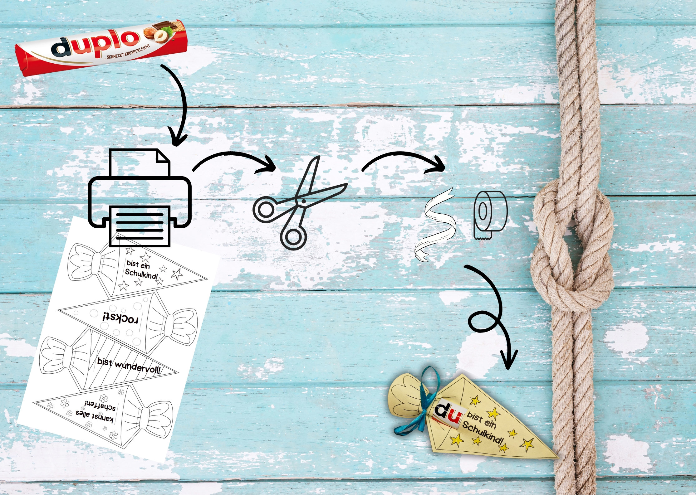 Duplo Banderole als Schultüte Einschulung Schultüte Schulübergang - Etsy.de