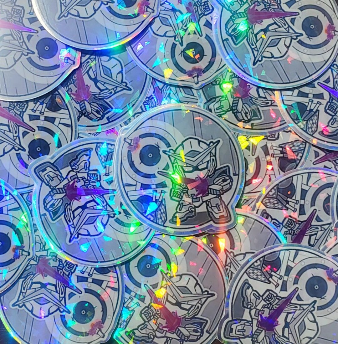 Exia Target Practice Sticker(holographic) From Gundam Evolution - Etsy