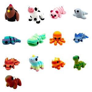 3d Printed Articulating Animal Packs, Farm Pack, Dino Pack, Sea Life ...