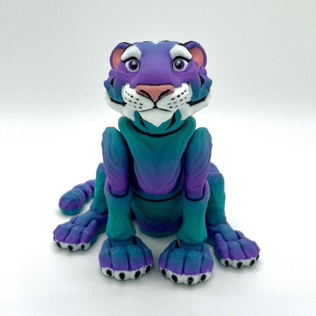 Articulating Tiger Figurine - Etsy