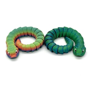 Articulating Hog Nose Snake Figurine 3D Printed - Unique Fidgeting ...