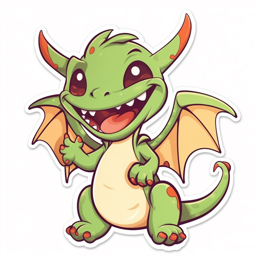 Baby Dragon Sticker Die Cut Sticker for Water Bottle, Laptop, Planner ...