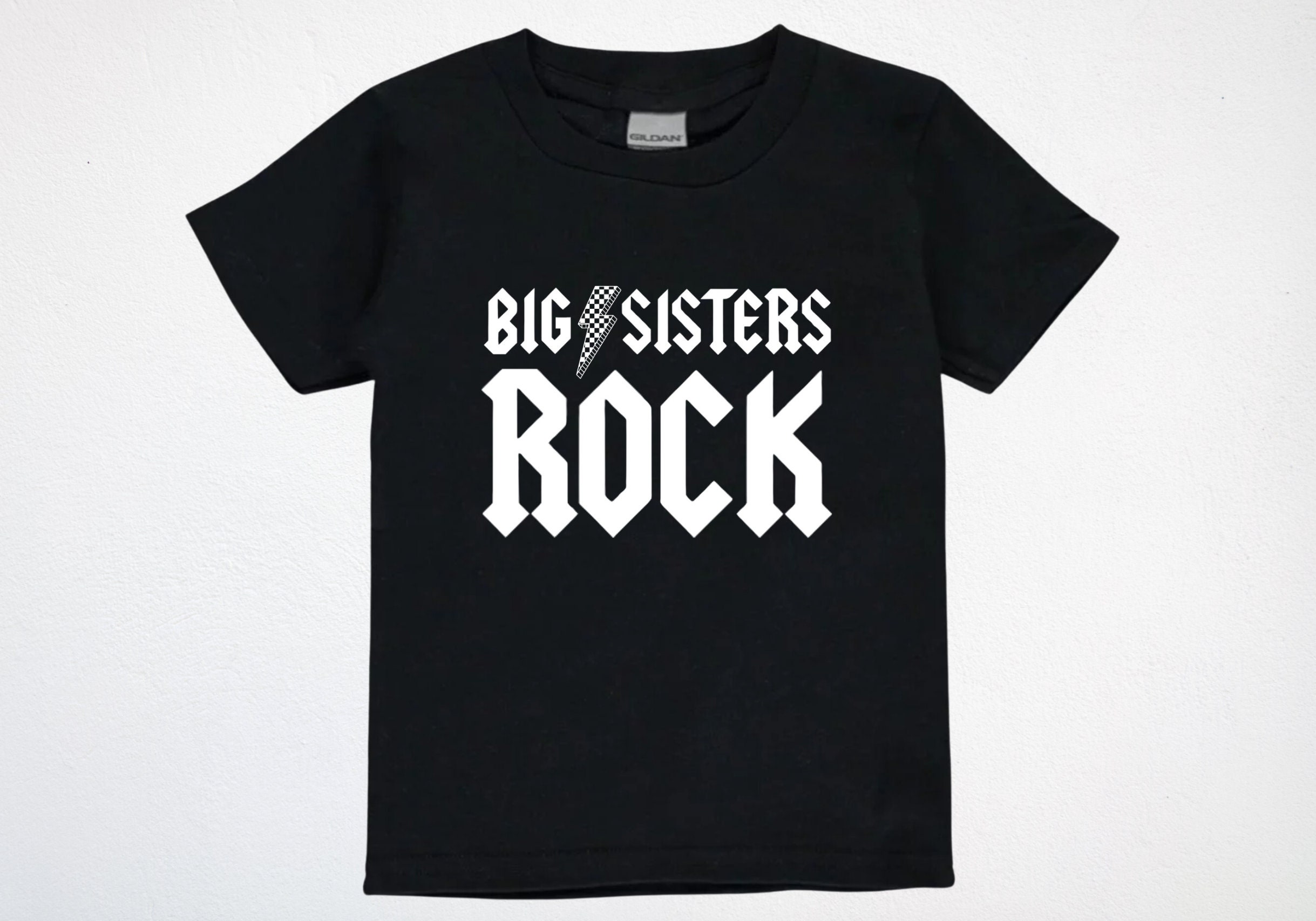 Rock & Roll Sibling Checkers Matching Shirts - Onesies - Big Sisters ...