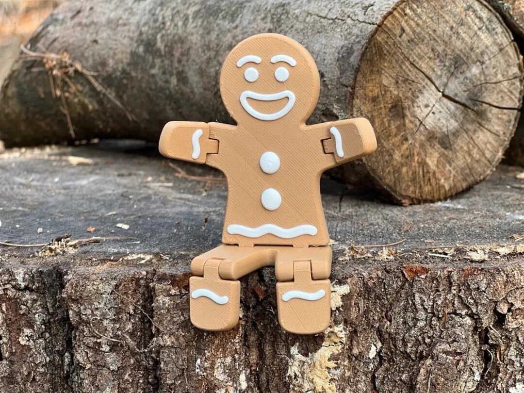Articulating Gingerbread Man Figure, Fun Christmas Desk Toy - Etsy
