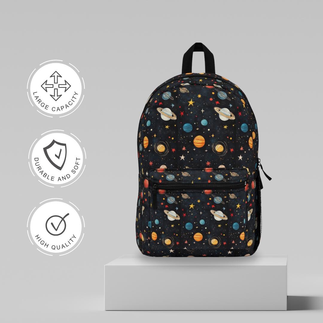 Kids Backpack, Planet-themed School Backpack, Cosmic Adventure Backpack ...