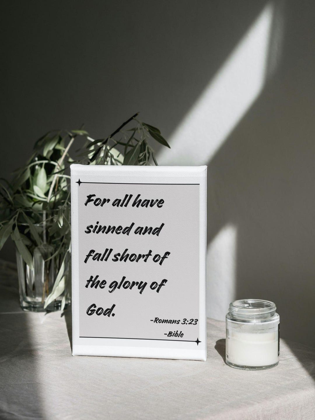 Romans 3:23, Bible Verse, Modern Bible, Bible Wall Art, Christian Wall ...