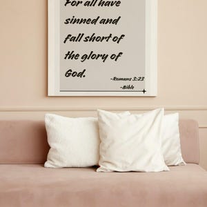 Romans 3:23, Bible Verse, Modern Bible, Bible Wall Art, Christian Wall ...