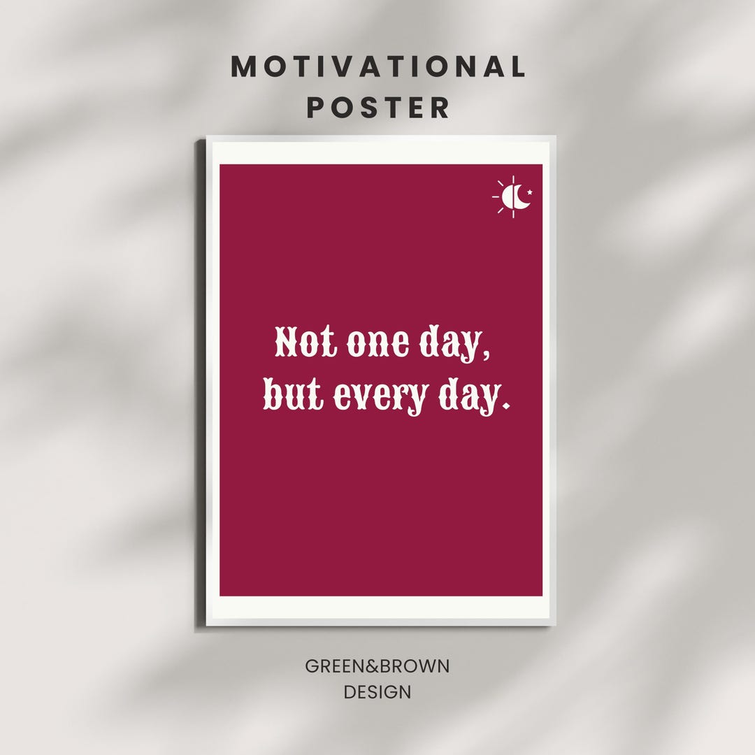 Motivational Spoken Word Digital Poster Home Office Decor Inspirational ...