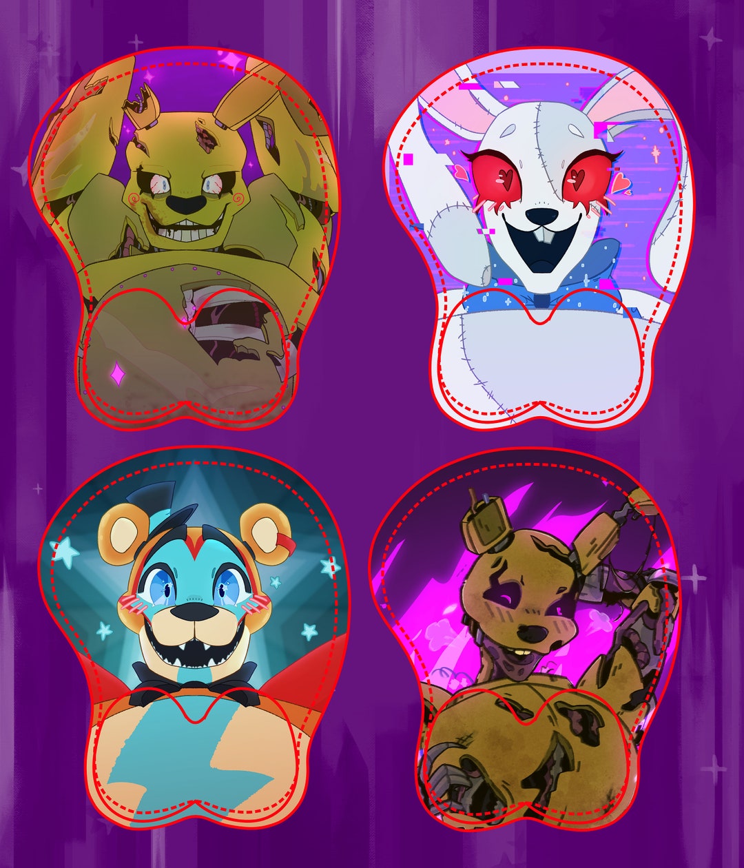 FNAF 3D Mousepads - Etsy