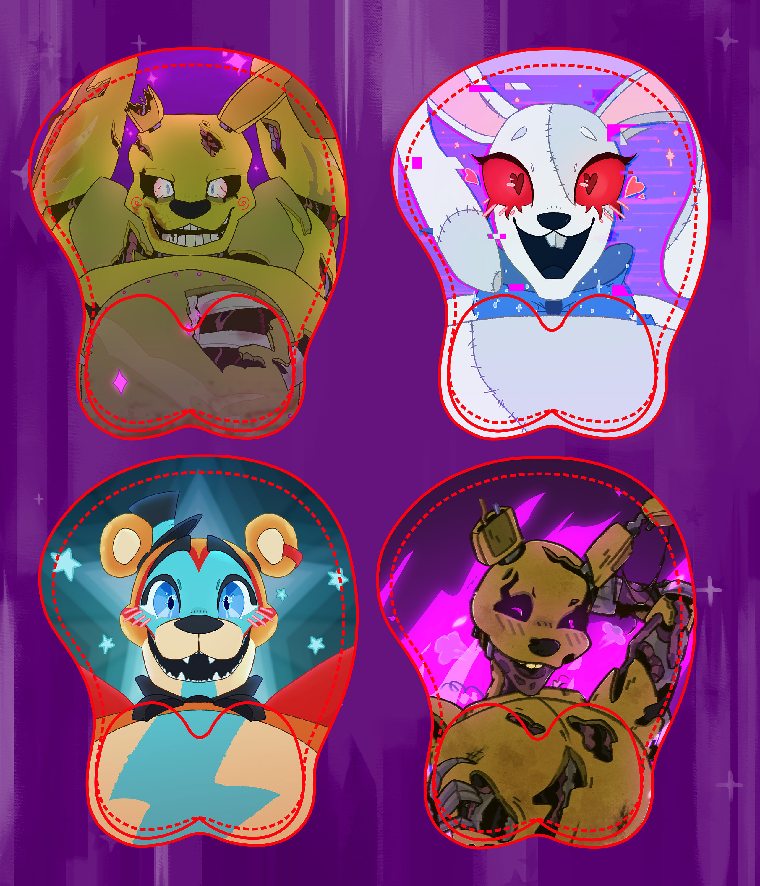 FNAF 3D Mousepads - Etsy