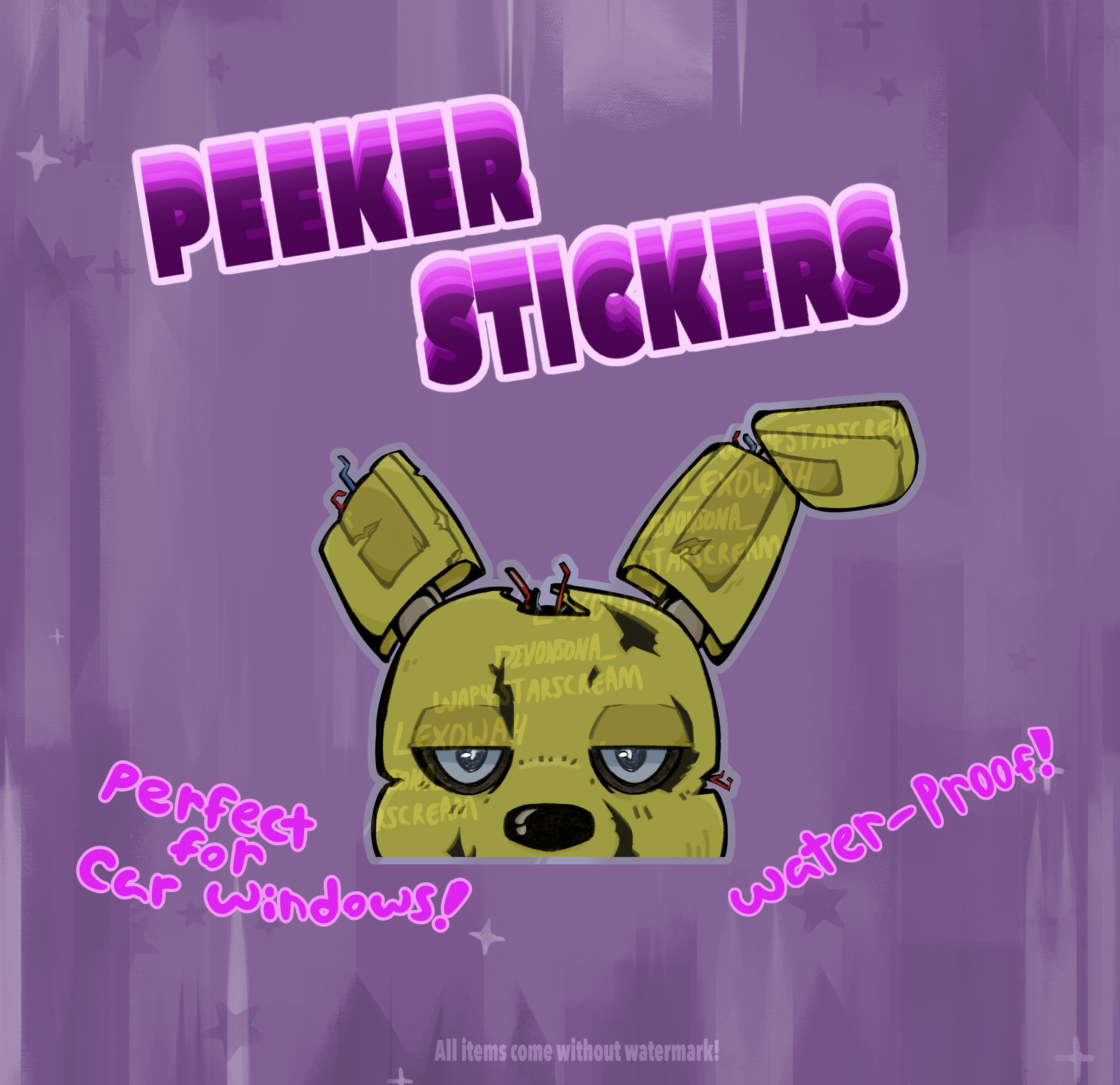 Springtrap FNAF Peeker Sticker - Etsy