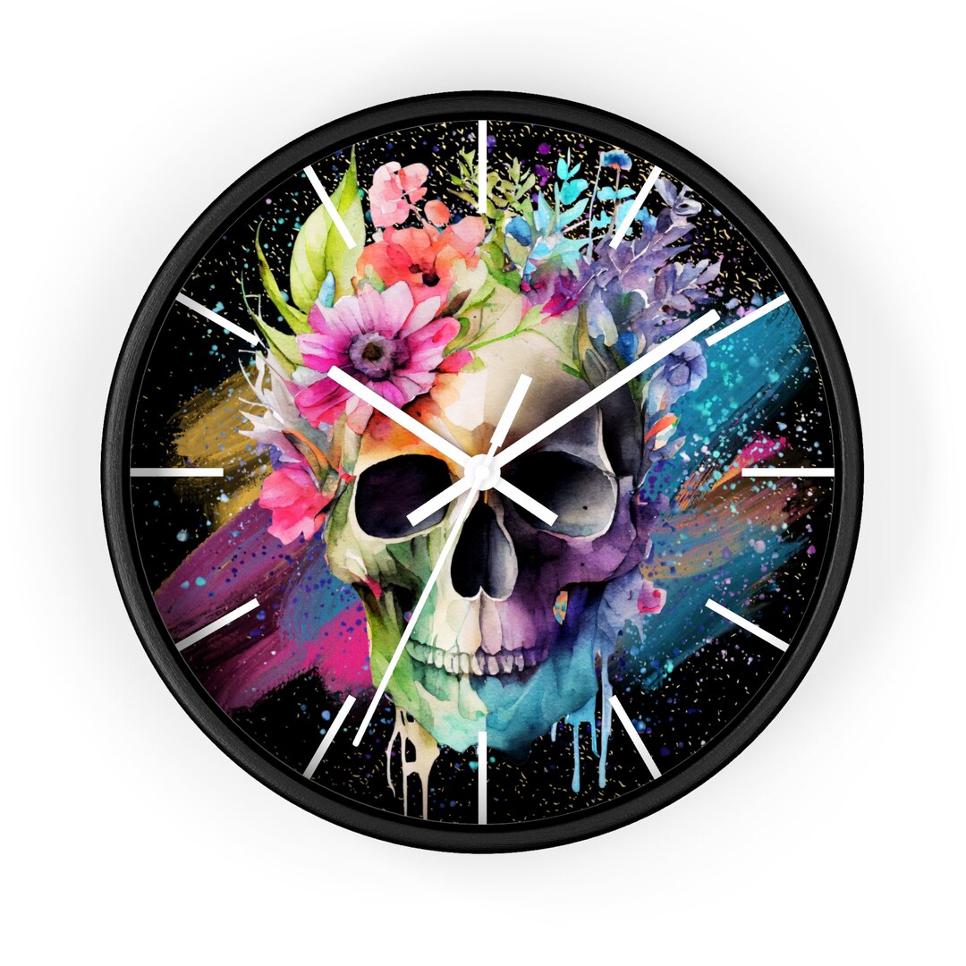 Skeleton Wall Clock, Gothic Decor, Home Decor, Wall Decor - Etsy