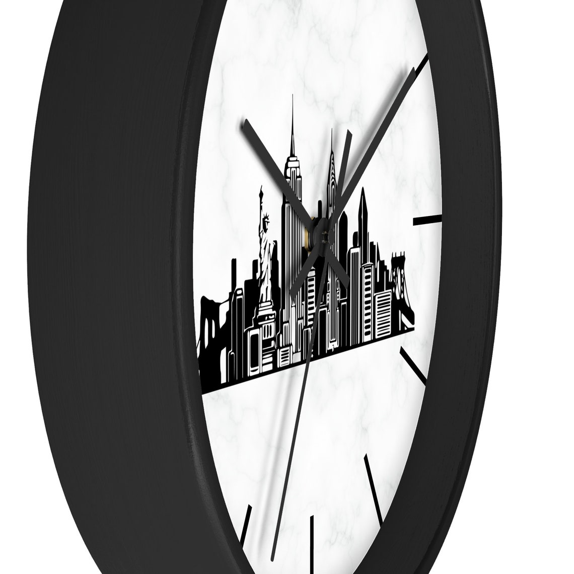 New York Wall Clock, NYC Wall Clock, Cityscape Clock, Empire State ...