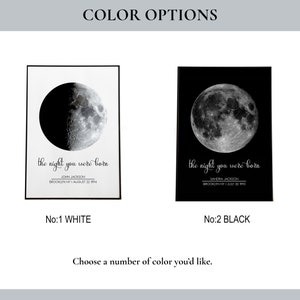 Custom Moon Phase Print, Personalized Anniversary Gift for Her, Night ...