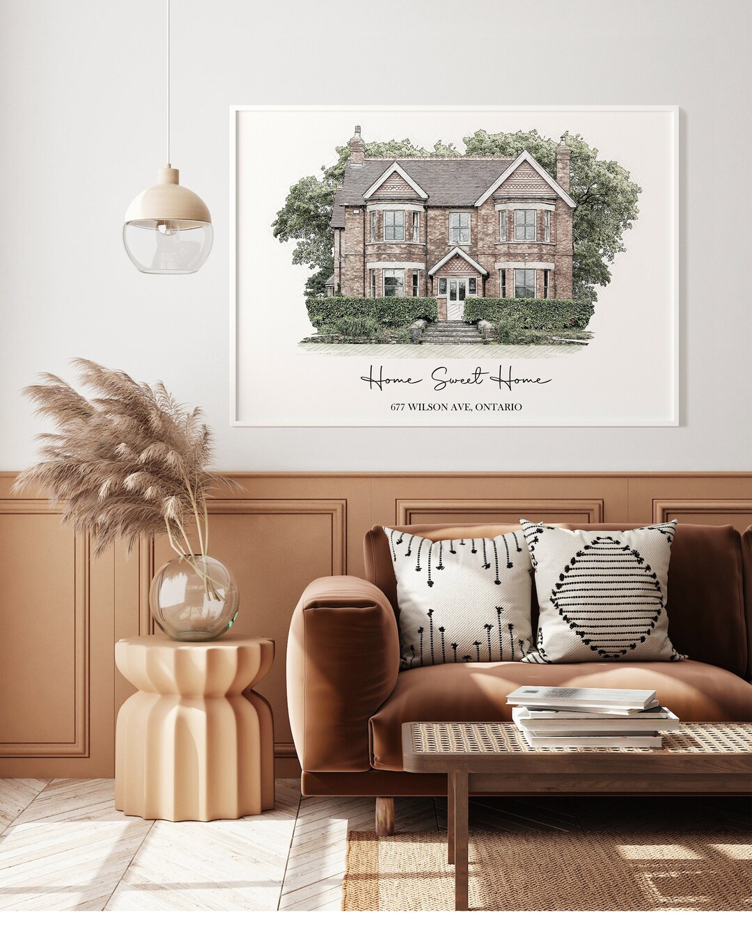 Custom House Sketch, New Home Gift, Drawing From Photo, Personalized ...