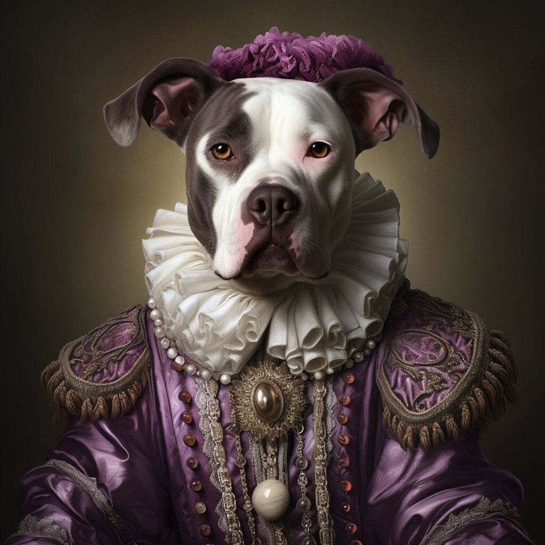 Custom Royal Dog Portrait, Renaissance Pet Painting From Photo, Animal ...