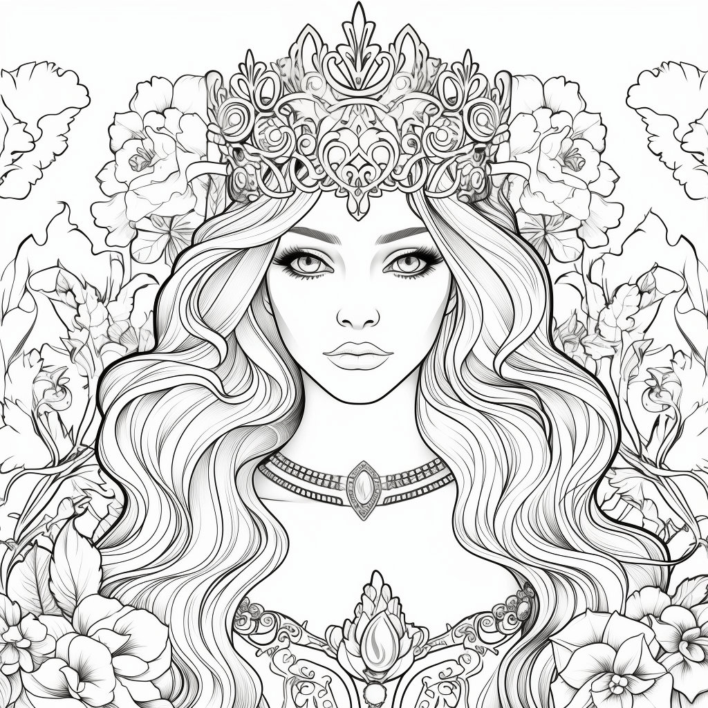 Coloring Pages Kings Queens Princes and Princesses Coloring Book Pages ...