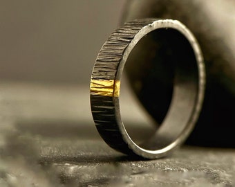 Unique Men Wedding Band: Keum Boo Ring Unusual Engagement Rings Two ...