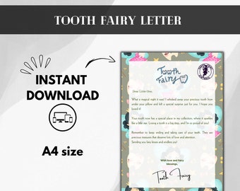Printable Template Tooth Fairy Letter for Kids First Tooth Lost ...