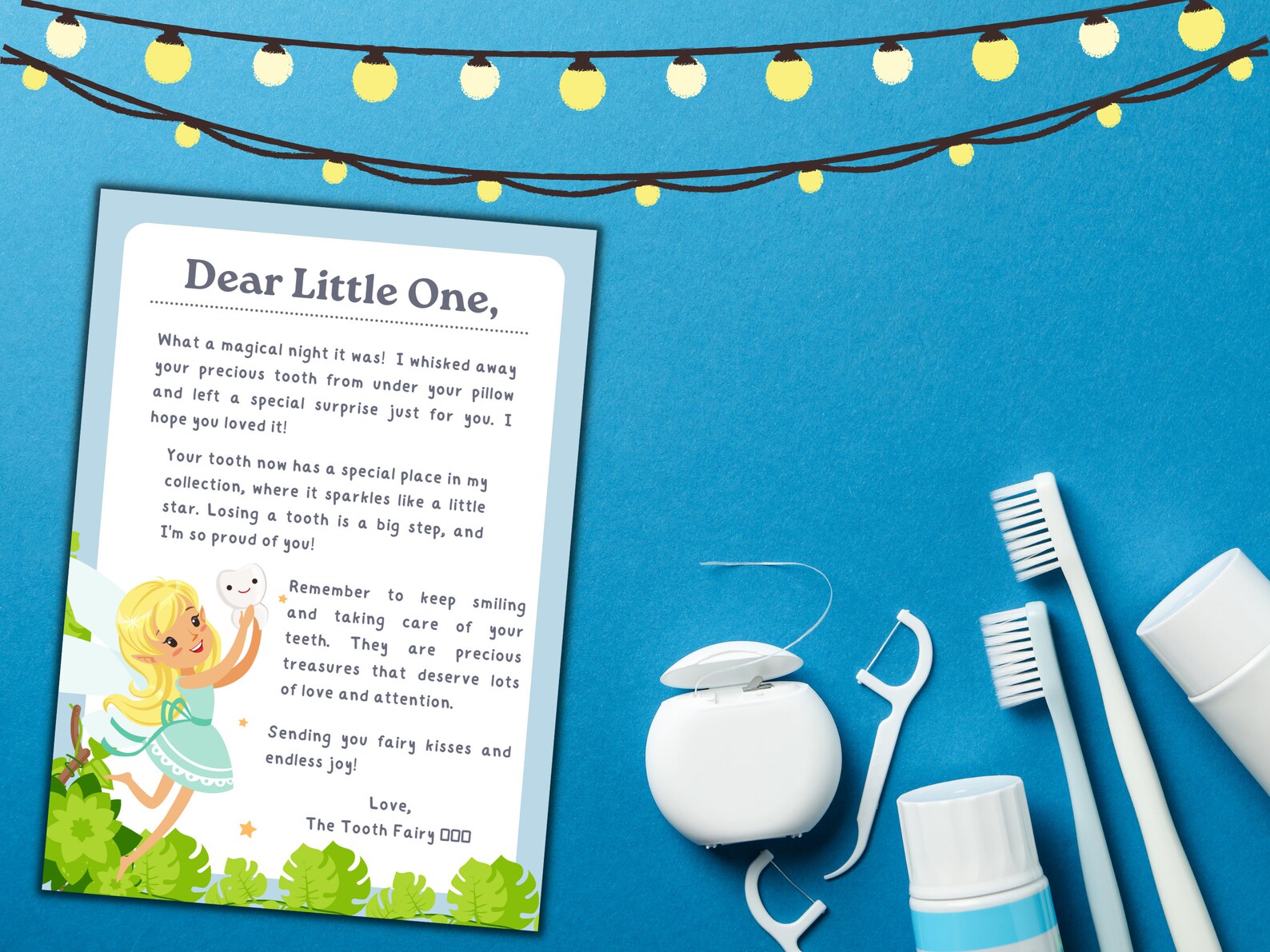 Printable Template Tooth Fairy Letter for Kids First Tooth Lost ...