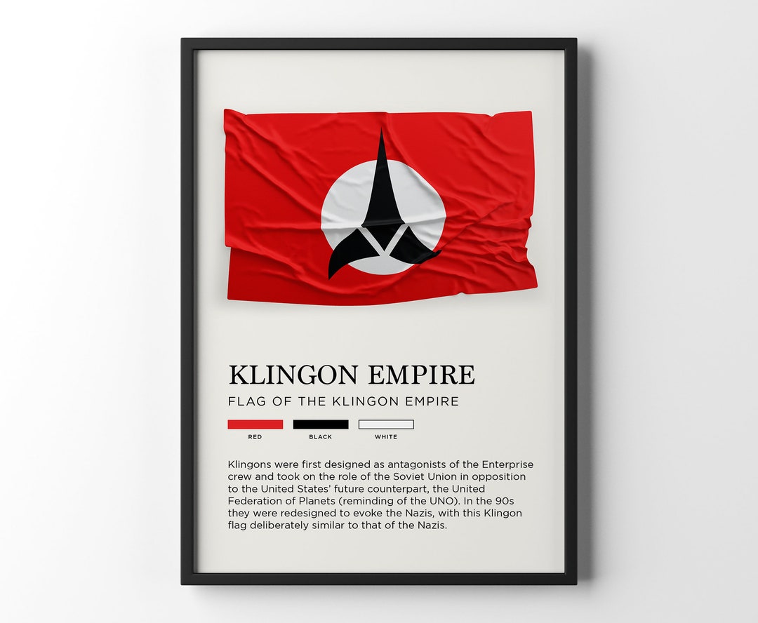 Star Trek Klingon Empire Flag Poster Star Trek Wall Art - Etsy