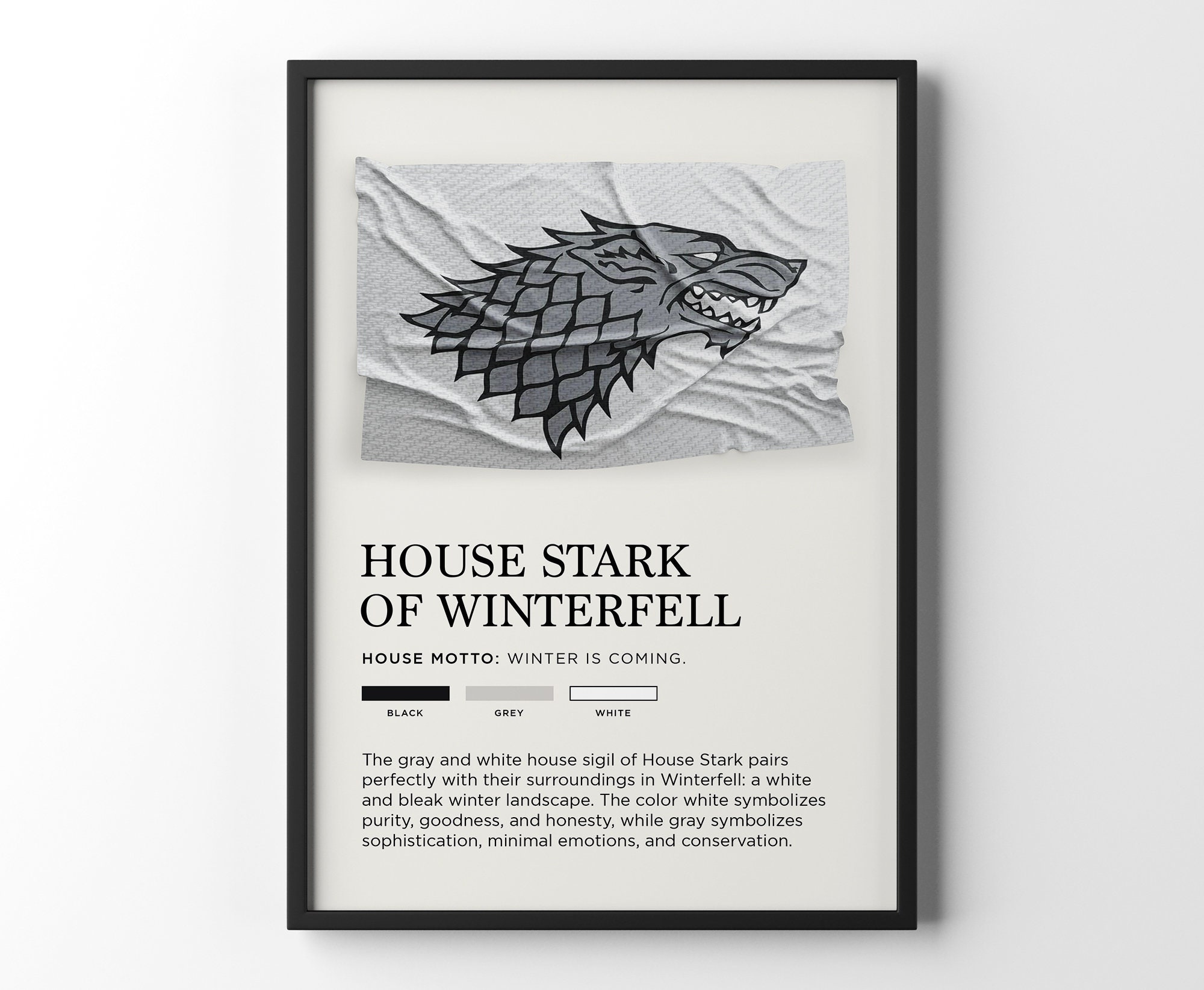 Game Of Thrones House Stark Flag