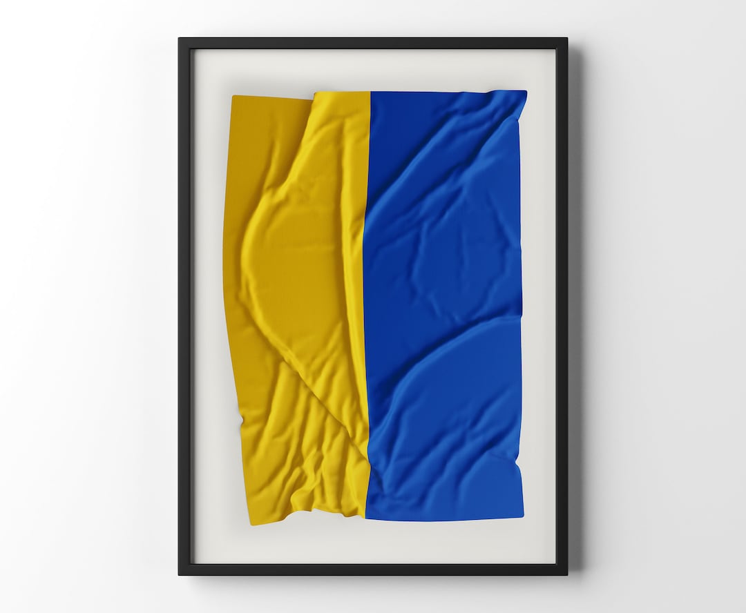 Ukraine Flag Poster Prapor Ukrayiny Wall Art Ukraine History Geography ...
