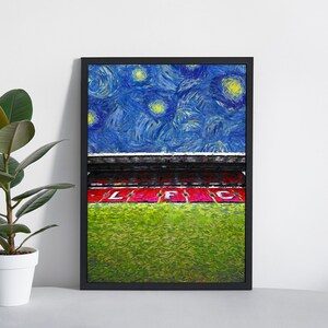 Liverpool FC Stadium Painting Van Gogh Art Anfield Art - Etsy