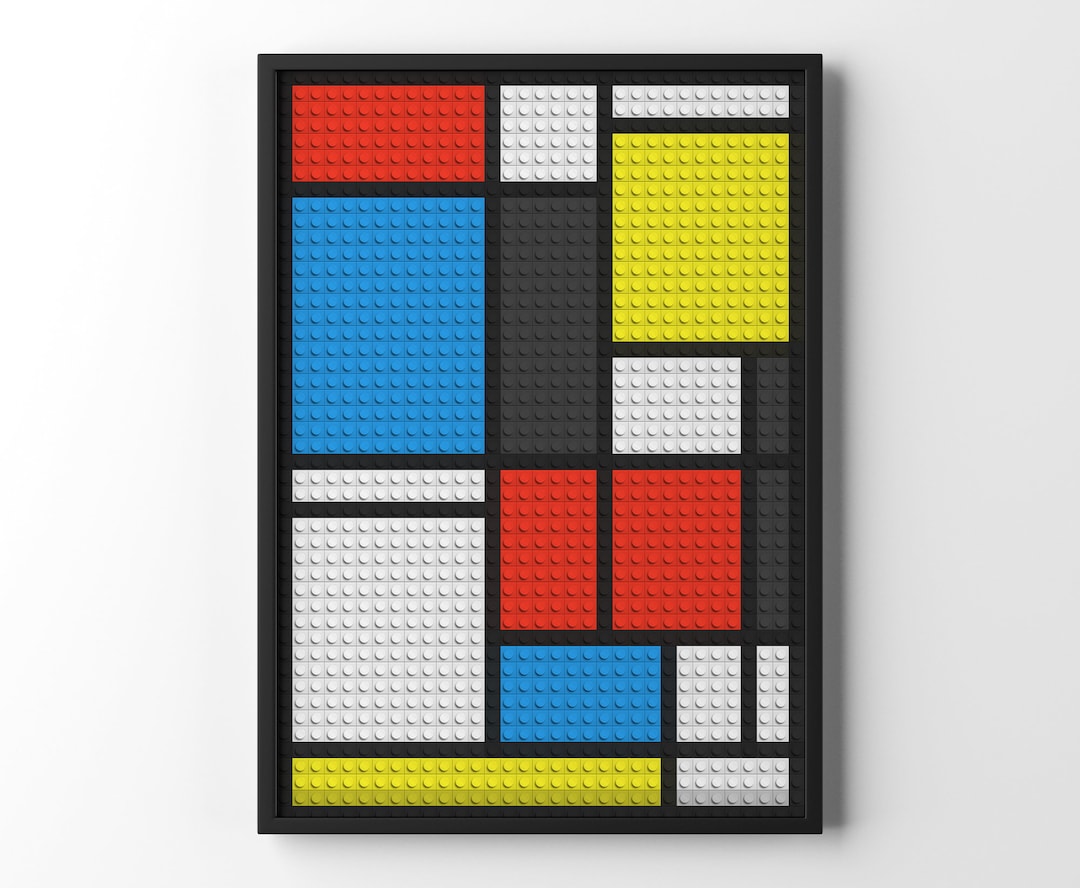 Piet Mondrian Red Blue Yellow Lego Inspired Art Poster - Etsy