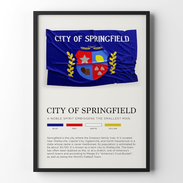 Simpsons Springfield Poster - Etsy