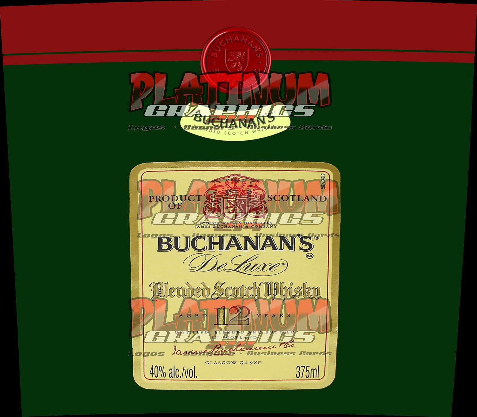 Buchanan's De Luxe, Digital Download, Straight & Tapered Tumbler Wrap ...