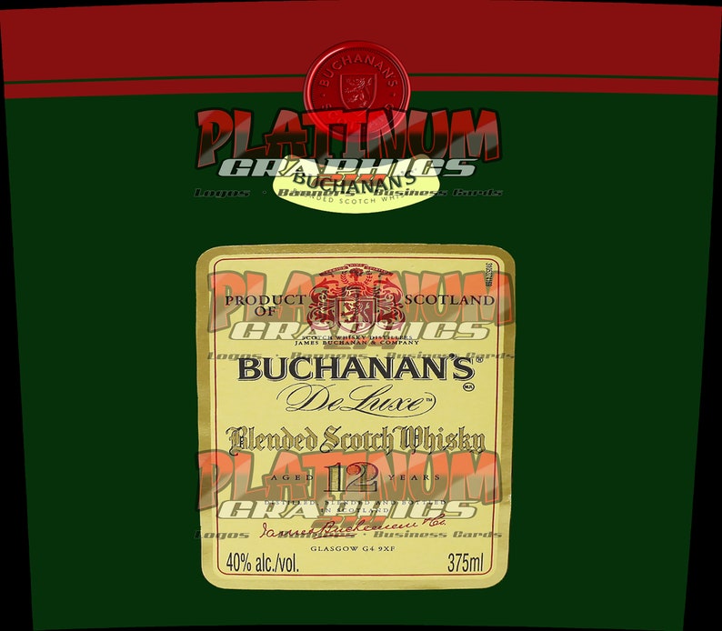 Buchanan's De Luxe, Digital Download, Straight & Tapered Tumbler Wrap ...