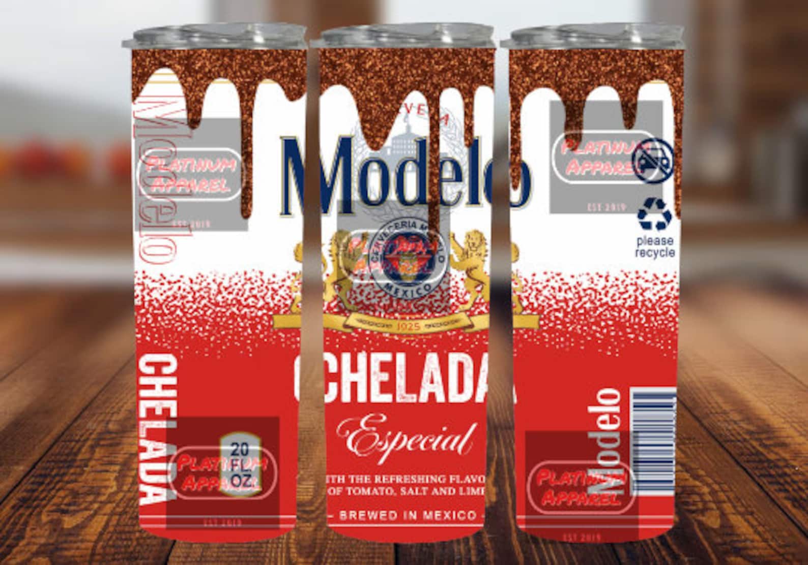 Modelo Chelada Tumbler Wrap, Tajin Drip (digital Download) - Etsy