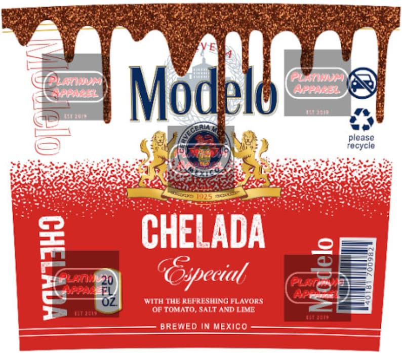 Modelo Chelada Tumbler Wrap, Tajin Drip (digital Download) - Etsy